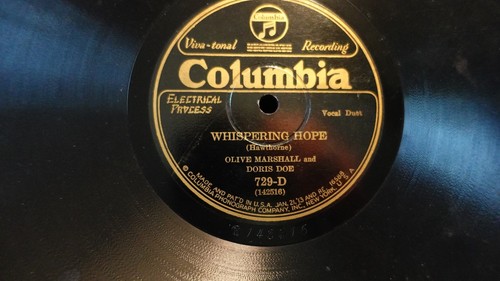 Olive Marshall & Doris Doe "Whispering Hope/Somewhere Voice is Calling ...