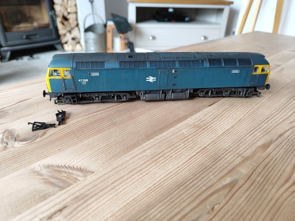 Bachmann class 47 BR Blue - repainted, detailed and weathered | eBay UK