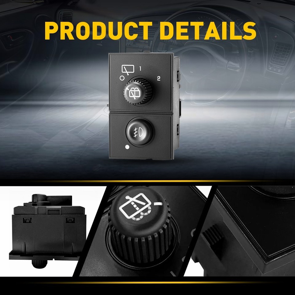 Fit 2003 04 05 06 Chevy Silverado Avalanche Rear Wiper Switch Fog Light knob EPY | eBay