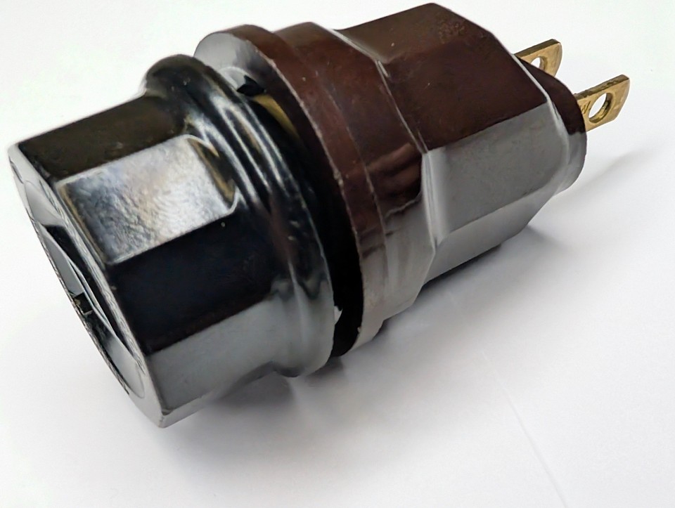 x2 LOT Vtg Bakelite Electrical Socket Adapter Light Bulb Arrow H&H USA ...