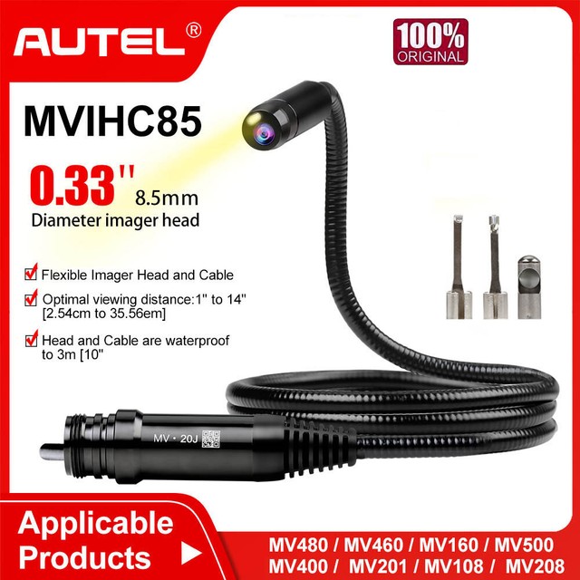 Autel MaxiVideo MV400/MV208 8.5mm Imager Head Replacement MVIHC8.5 USB ...