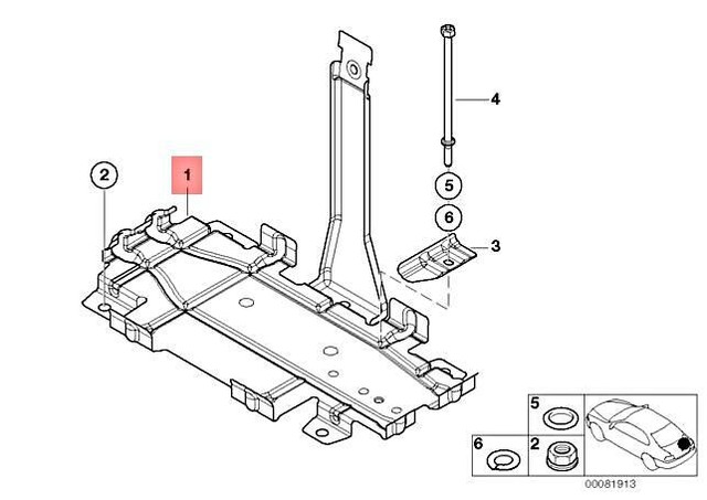 BMW E46 OEM Rear Body Battery Tray 51718237364 for sale online | eBay