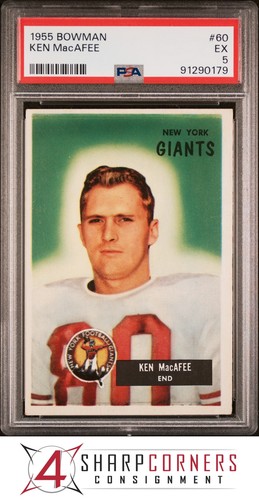 1955 BOWMAN #60 KEN MacAFEE RC GIANTS PSA 5 | eBay