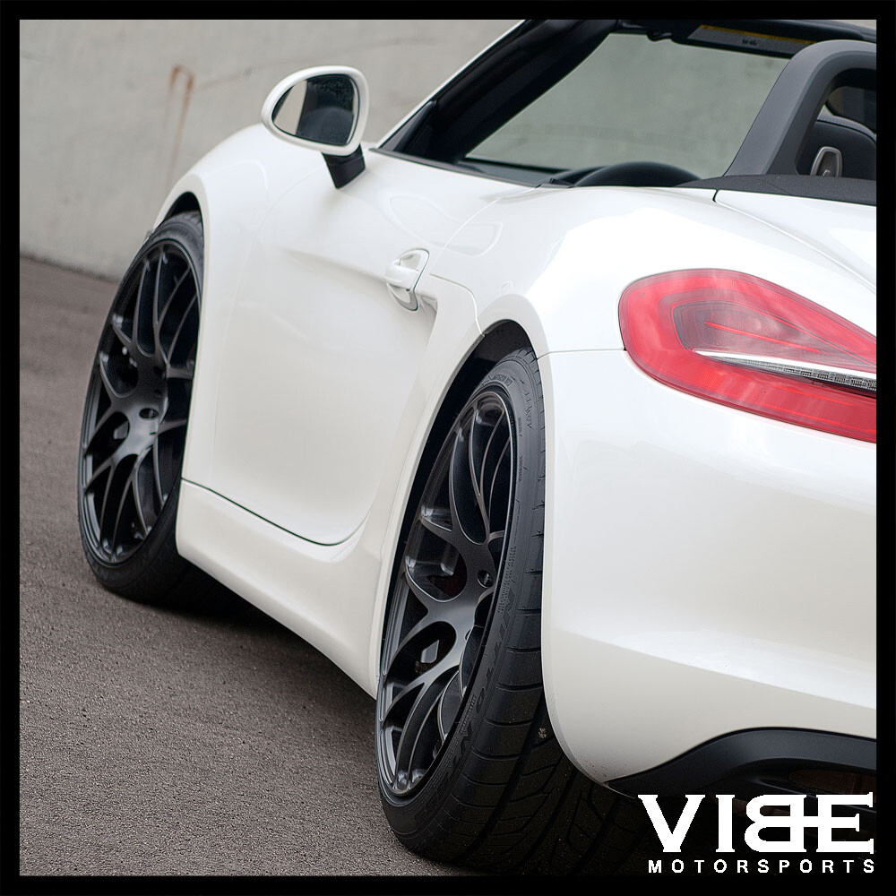 20" AVANT GARDE RUGER MESH BLACK CONCAVE WHEELS RIMS FITS PORSCHE 981 ...