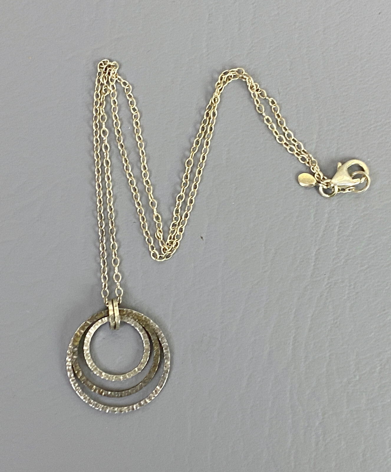 SILPADA Multi Open Ring Pendant Necklace Hammered Sterling Silver .925 ...