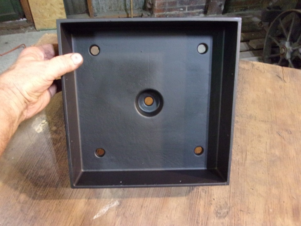 ROUGH CUT, Post Base, Anchored 10x10 Heavy Cast Aluminum, Black, MADE ...