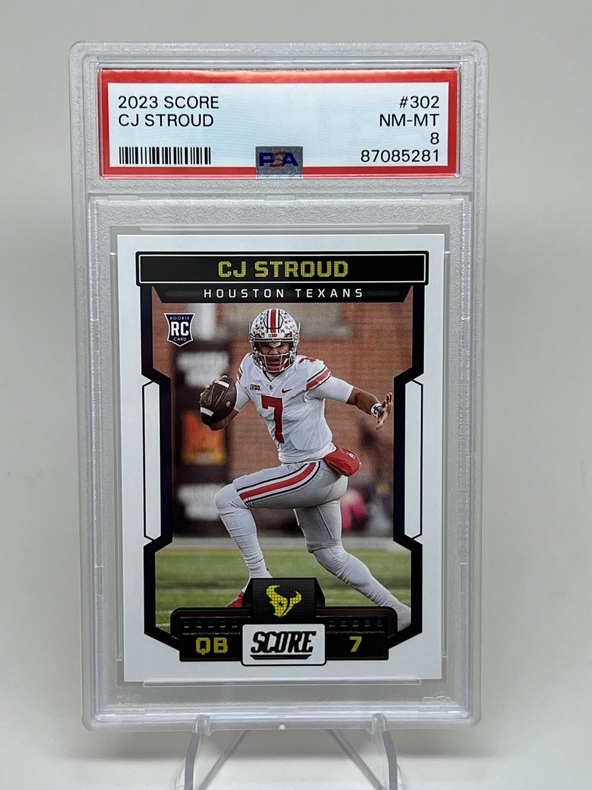 2023 PANINI SCORE CJ STROUD ROOKIE CARD HOUSTON TEXANS #302 RC - PSA 8 ...