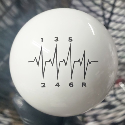 SSCO GLOSS WHITE HEARTBEAT SR 55mm 190 GRAMS WEIGHTED SHIFT KNOB ...