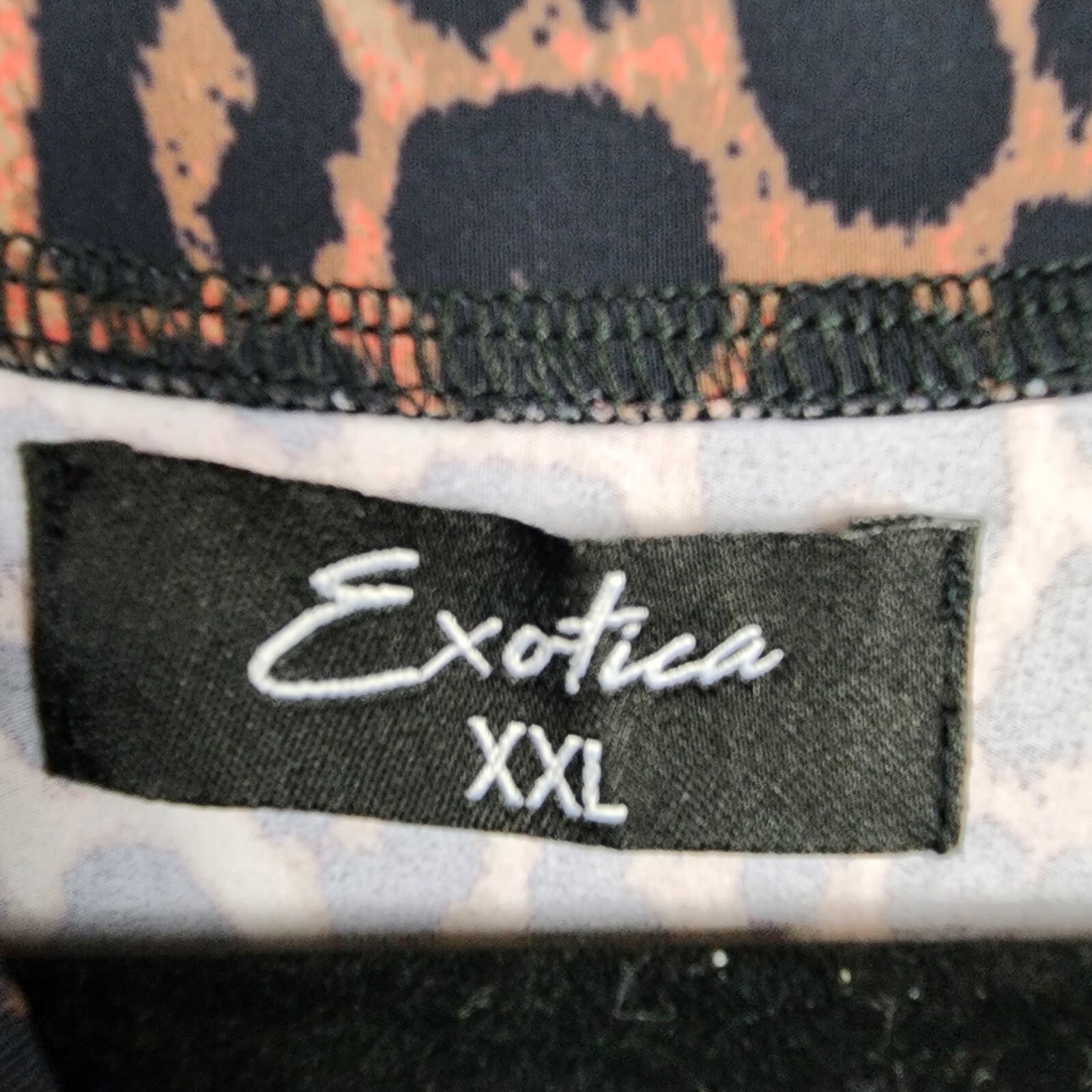 Exotica Size XXL Boss Bish Dress Stretch Brown Animal Print Pockets Tie ...