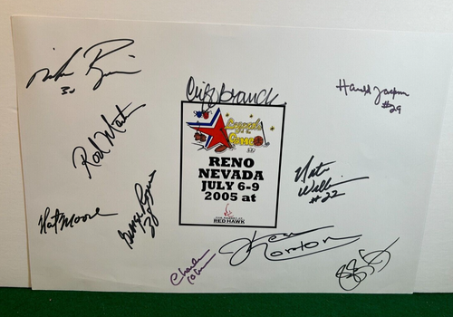 2005 Poster Sports Autographs Ken Norton Sr Cliff Branch Mike Rozier 18 ...