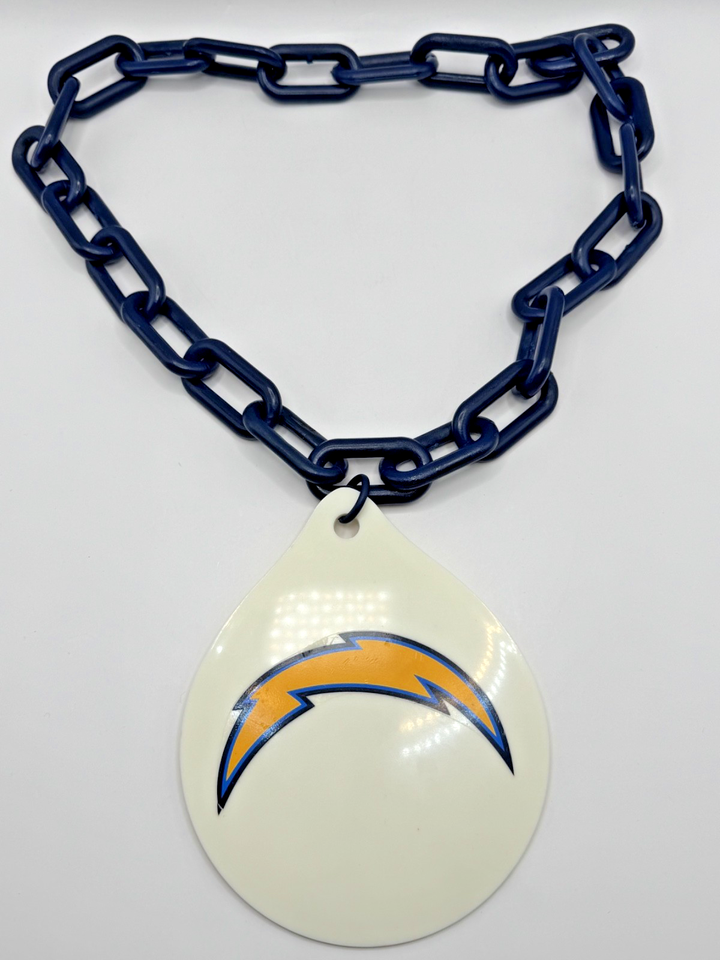NFL Los Angeles Chargers Big Logo Plastic Blue Chain Necklace | eBay UK