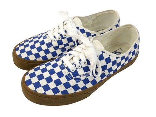 Men 10.0US Vans Authentic Checker Blu/White Blue Sneakers Shoes Men'S ...