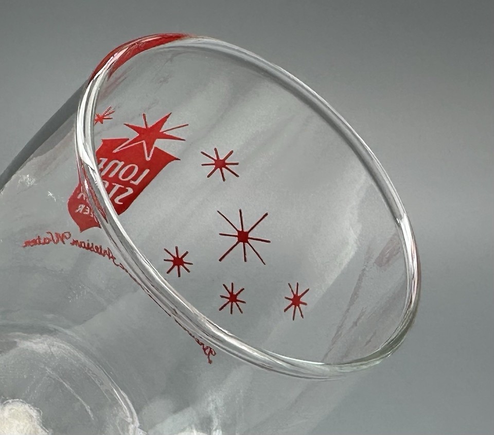 Lone Star Beer Barrel Glass / Vtg Barware Advertising / Man Cave Tavern ...
