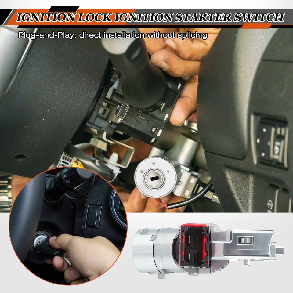 Ignition Lock Barrel Switch With Key For Renault Trafic Megane ...