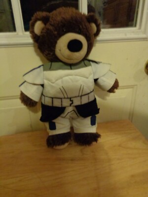 BUILD A BEAR FACTORY STORM TROOPER CLONE COSTUME PLUSH BROWN BEAR STAR ...