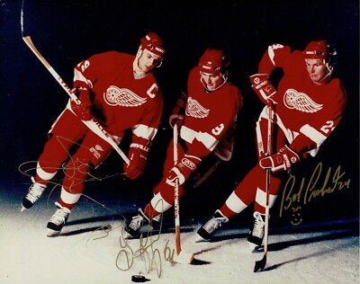 Steve Yzerman, Sergei Fedorov & Bob Probert Detroit Red Wings Signed ...