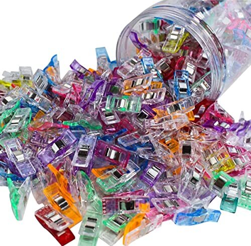Sewing Clips and Quilting Clips with Tin Box for Fabric Craft, 100 Pack ...