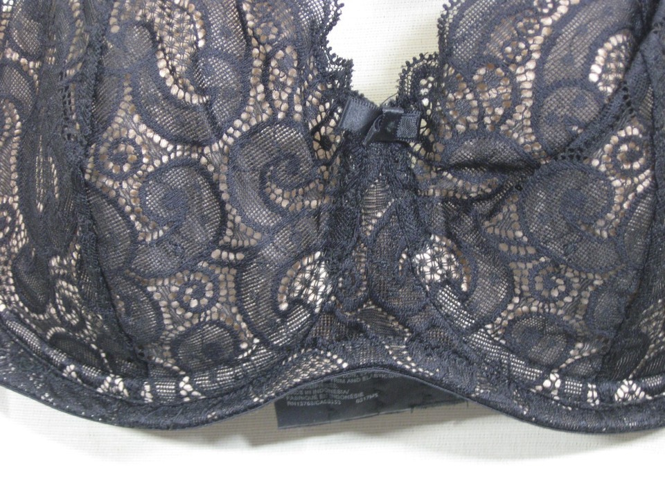 NWT Playtex " Love My Curves " Lightly Lined Underwire Black Bra Style ...