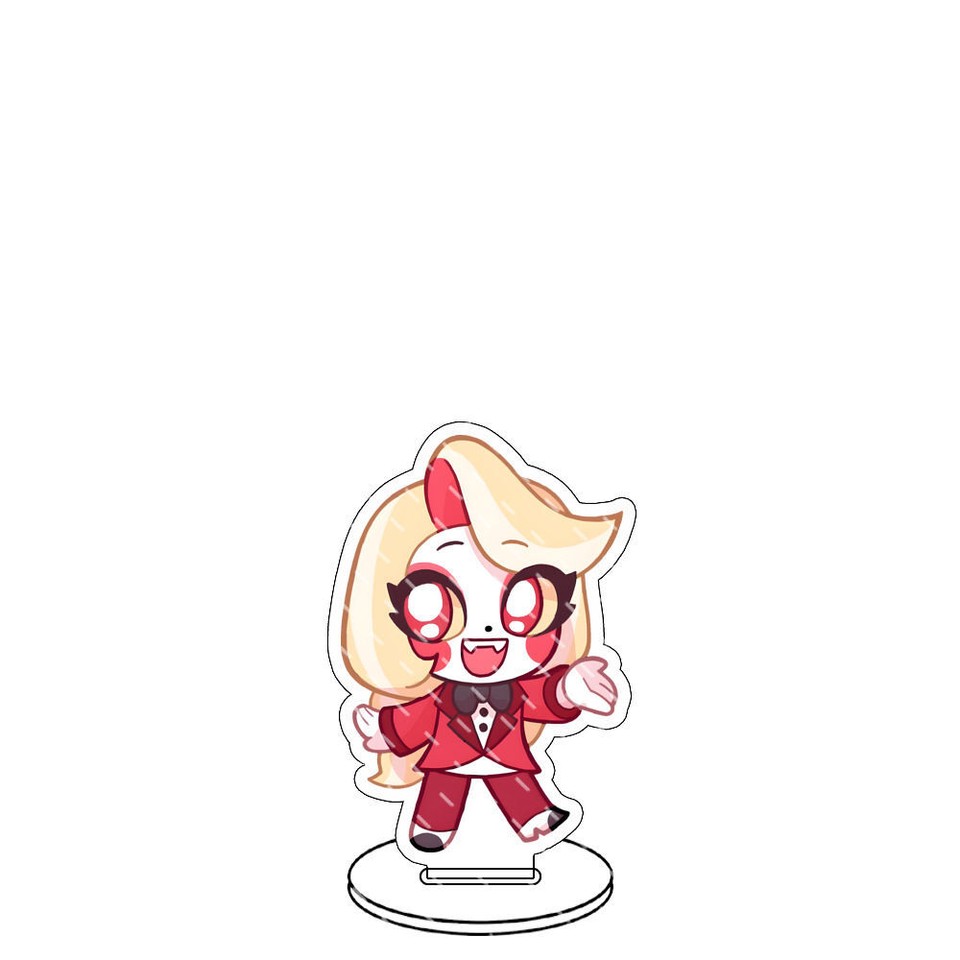8CM Hazbin Hotel Husk Adam AD Acrylic Stand Figure Model Collection ...