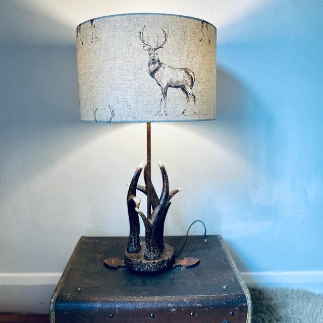 Glencoe Stag Lamp Shade Stag Fabric Lampshade Stag Table Lamp Shades ...