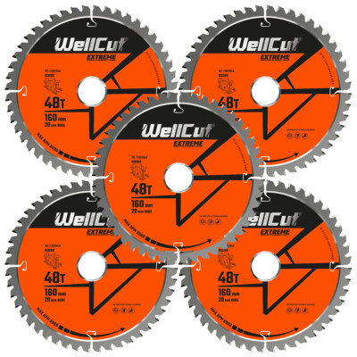 TCT Circular Wood Saw Blade 160mm x 20mm x 48T Festool TS55 Pack of 5 ...