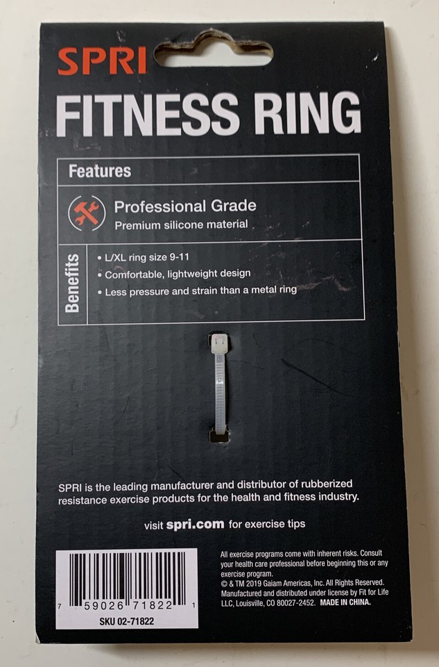 SPRI Fitness Ring 2 Pack Size L/XL (Ring Size 9-11) Brand New | eBay