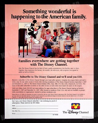 The Disney Channel Mickey Mouse 1987 Trade Print Magazine Ad Poster ...