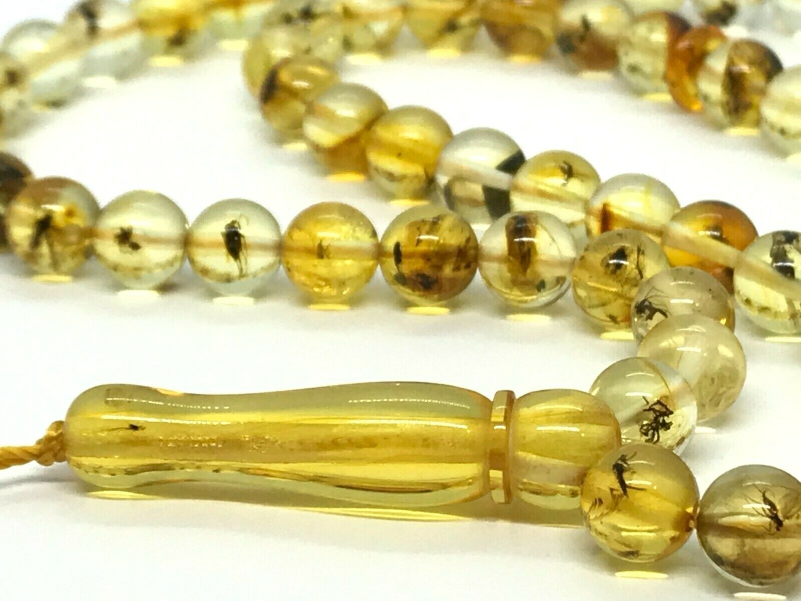 Islamic 66 Prayer Beads Gift INSECT IN EVERY BEAD Baltic Amber Tasbih ...