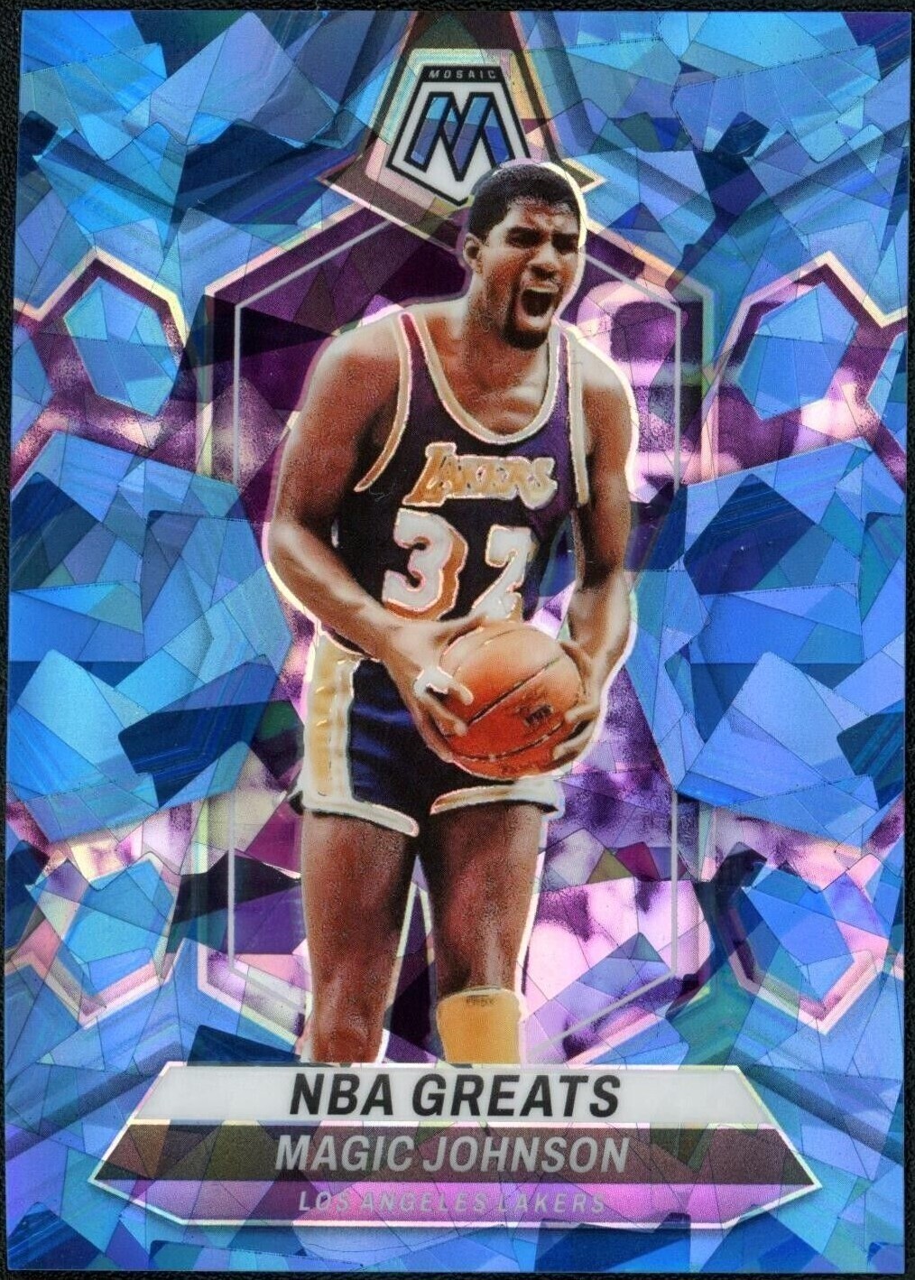 2023-24 Panini Mosaic - NBA Greats Magic Johnson #295 Ice Mosaic Prizm ...