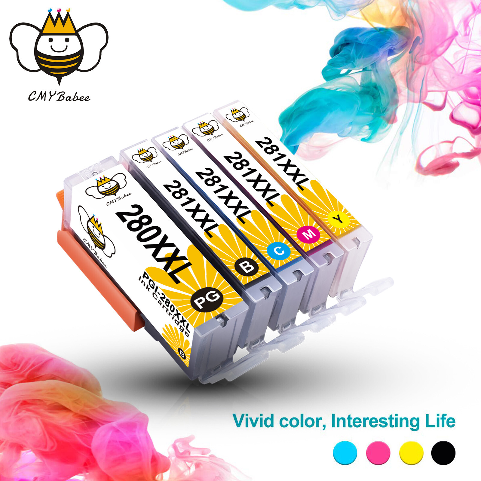 10PK Ink For Canon PGI-280 CLI-281 XXL Pixma TS6120 TS6220 TS8220 ...
