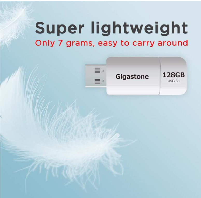 Brand New Gigastone 128 GB USB 3.2 Gen 1 Flash Drive White (GS ...