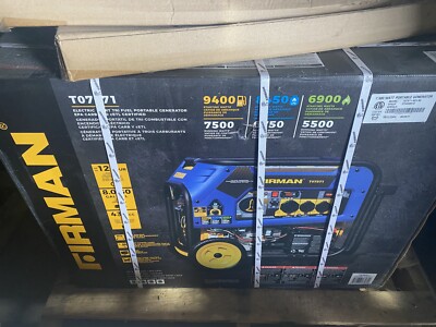 Firman T07571 9400W Peak 7500W Running Tri Fuel (GAS, LPG, NG Portable ...