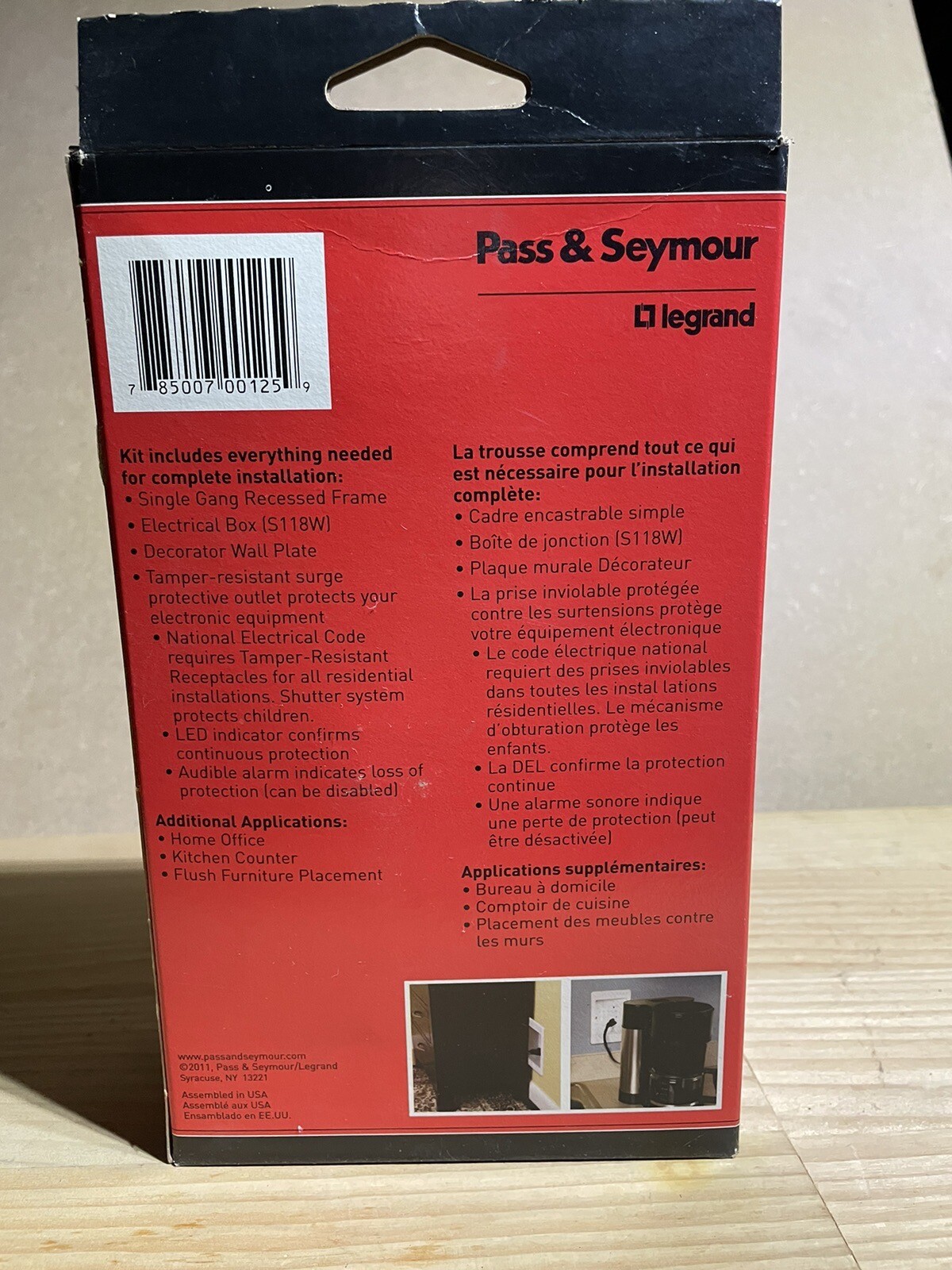 Legrand Pass & Seymour Recessed TV Wall Box TV1WTVSSWCC2 White for sale ...