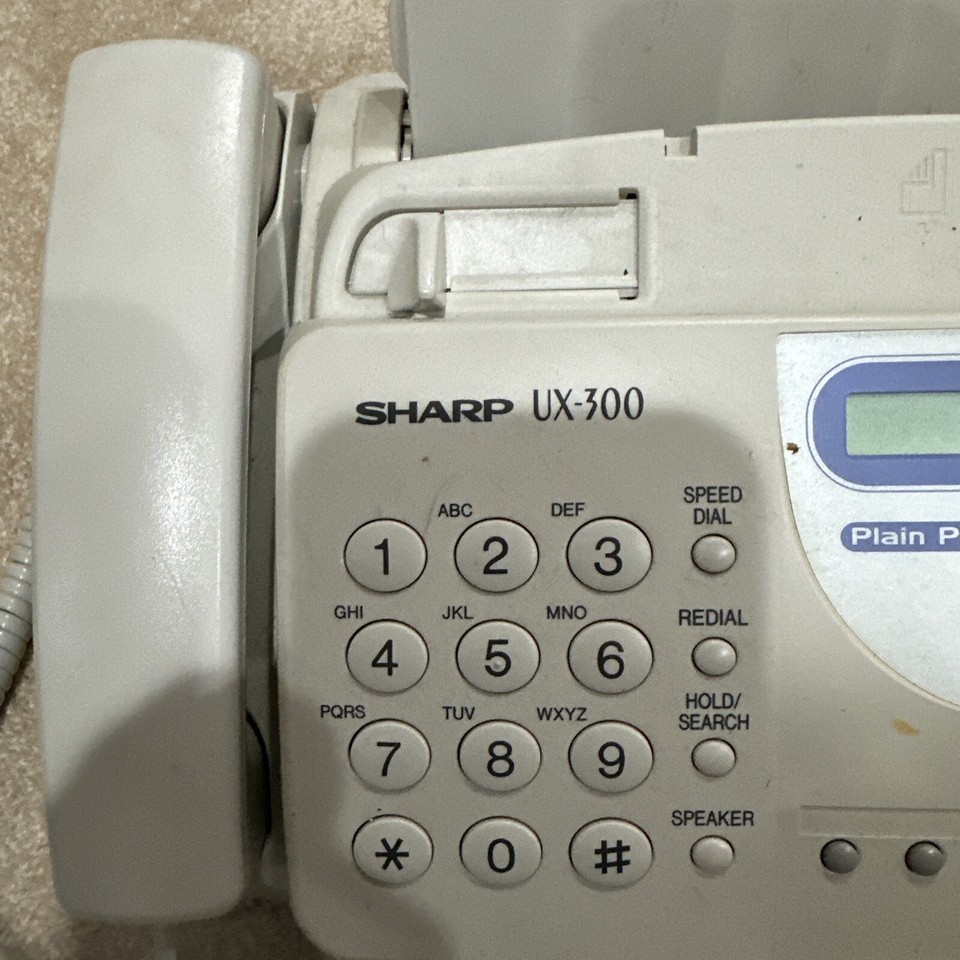 Sharp UX-300 Fax Machine Copier - Used Working - Extra Roll Of Imaging ...