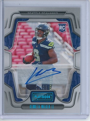 2022 Panini Playbook Kenneth Walker RC ROOKIE AUTO AUTOGRAPH Platinum ...