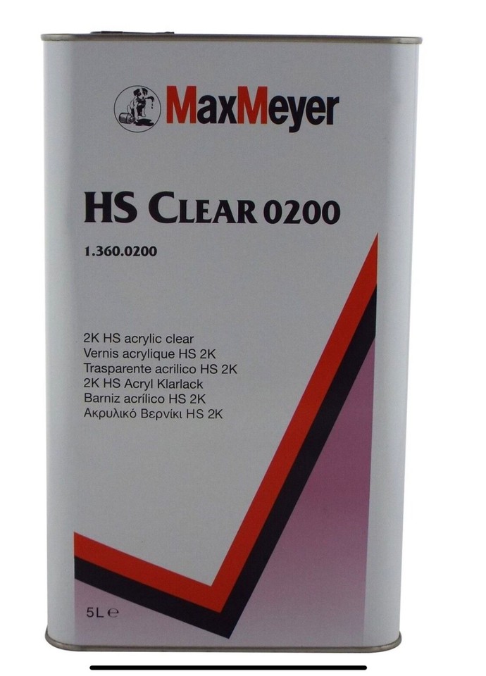 Max Meyer 0200 2K Clear Coat Car Lacquer 7.5ltr Kit With 8000 Hardener ...