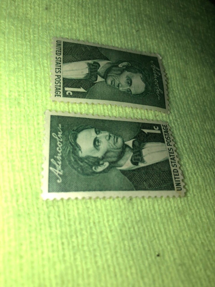 ABRAHAM LINCOLN 1 CENT STAMP GREEN UNITED STATES POSTAGE NEAR MINT | eBay