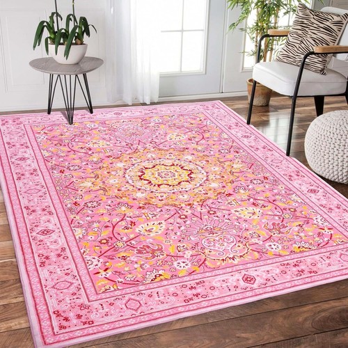 5x7 Area Rugs Machine Washable Boho Rug Oriental 7' x 5' (Rectangular ...