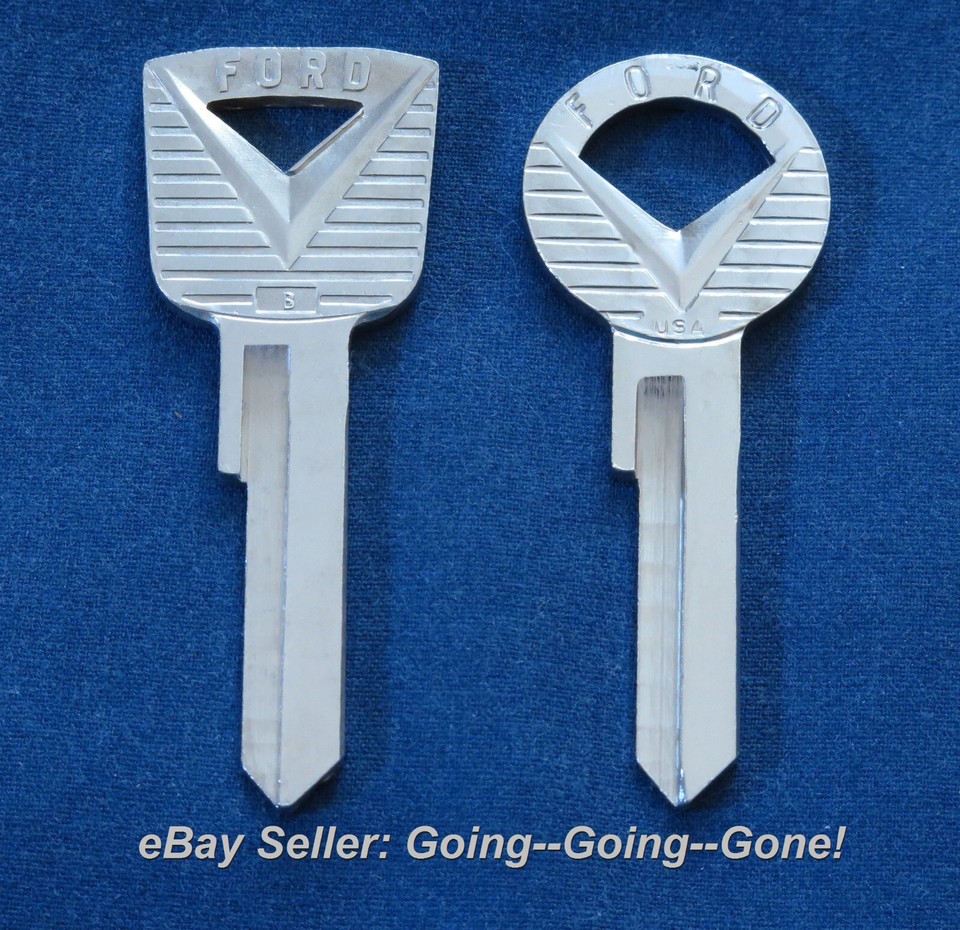 SET VINTAGE UNCUT KEY BLANKS FORD LINCOLN MERCURY EDSEL "V" 1952-1966 ...
