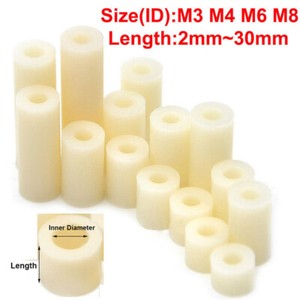 ABS Plastic Non-Threaded Standoff Spacer Round Washer For M3/M4/M5/M6 ...
