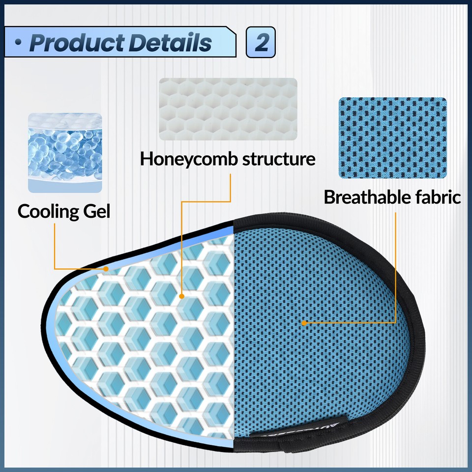 Car Gel Seat Leg Support Cushion Universal Travel Leg Knee Protector ...