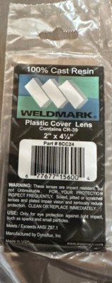 WELDMARK WEM8CC24 Welders Plastic Cover Lens Clear 2x4 1/4; 51mmx108mm ...