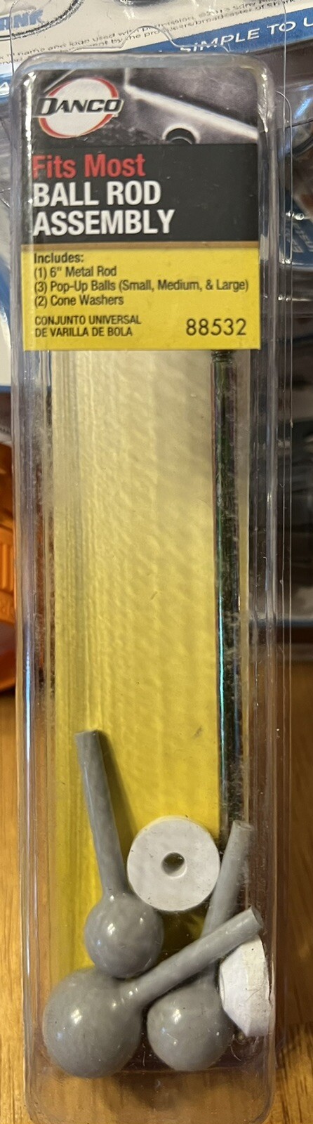 Danco 88532 Universal-Fit Bathroom Pop-Up Drain Pull Ball Rod Assembly ...