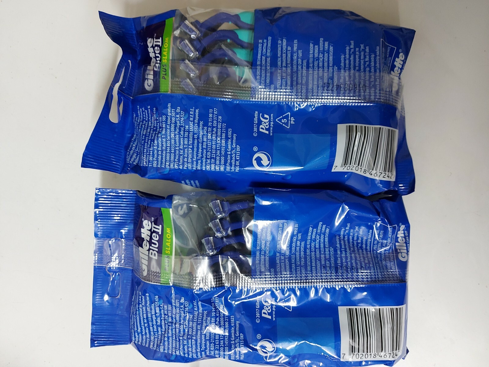 New Gillette Blue 2 Plus Slalom Mens Disposable Razor x2 Packs of 8 ...