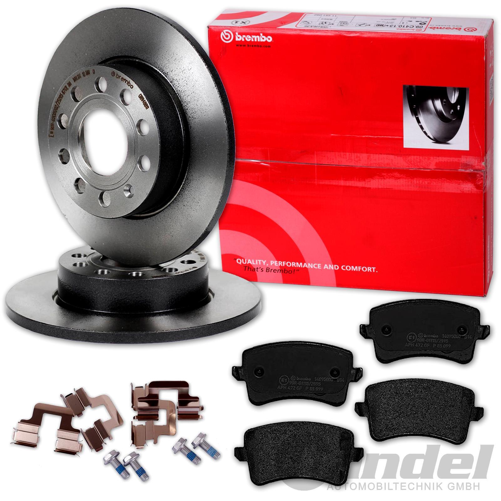 brembo BREMSSCHEIBEN + BELÄGE VORNE + HINTEN für AUDI A4 B8 8K + A5 8T ...