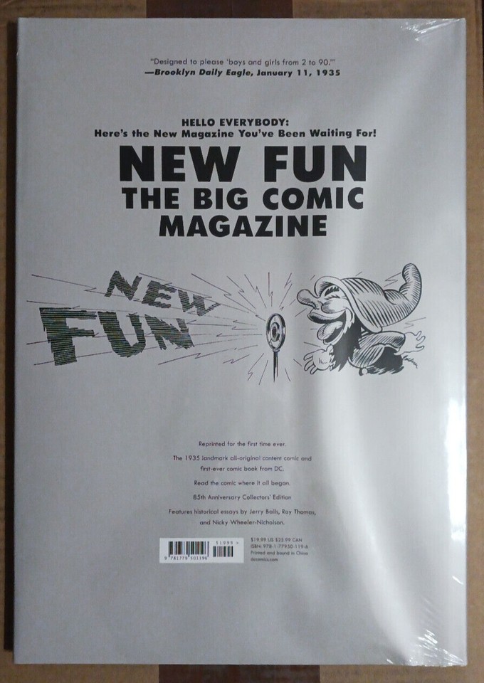 DC Comics - FAMOUS 1ST EDITION NEW FUN #1 - 11x15 Hardcover - NEW AND ...
