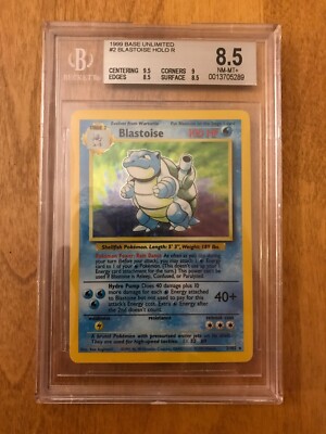 Pokémon 1999 Base Set Unlimited Blastoise (Beckett 8.5 NM-MT+) | eBay