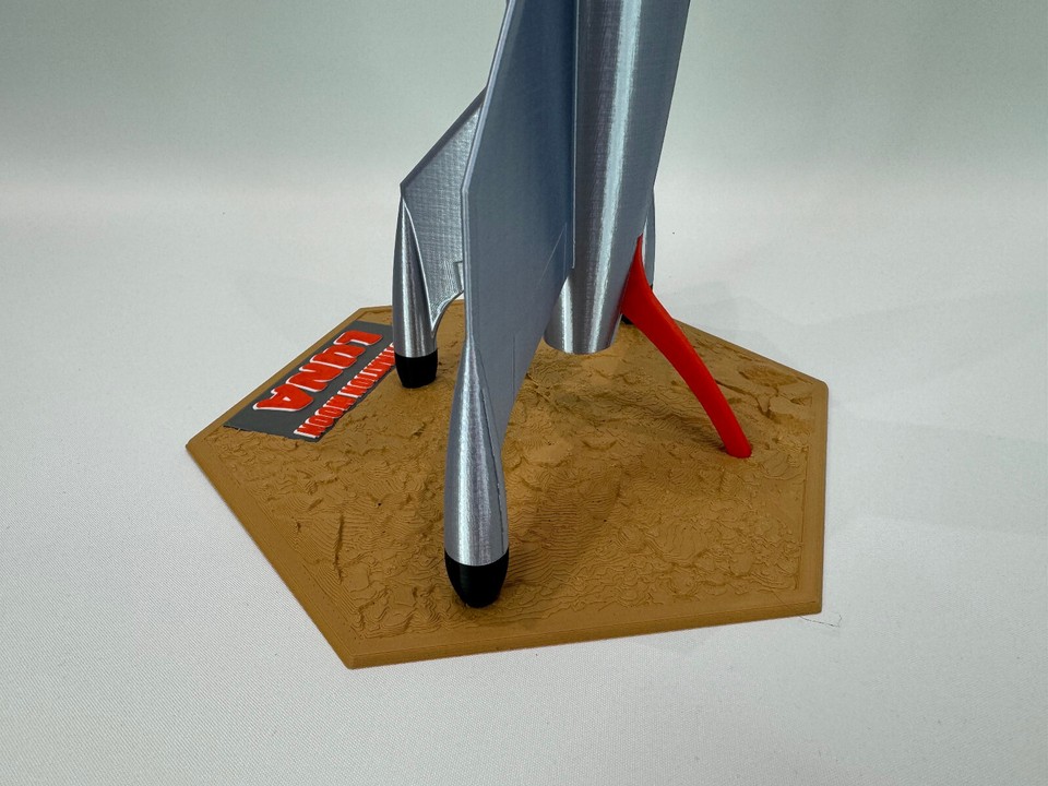 Destination Moon Luna Rocket Ship Kit or Assembled Model 400mm 16inch ...