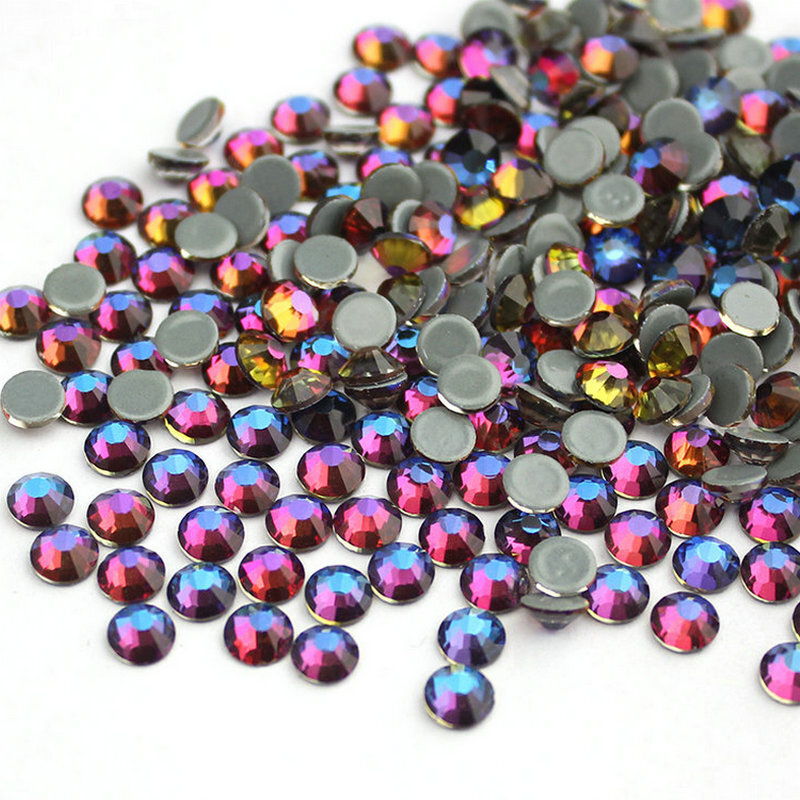 2mm 3mm 4mm 5mm Hotfix Rhinestones Flat Back Gems Crystal Glass Art ...