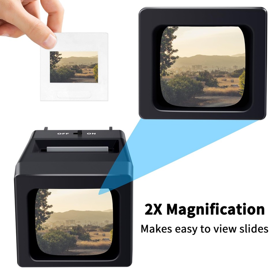 35mm Slide Viewer, 2X Magnification Viewer for Viewing grey | eBay